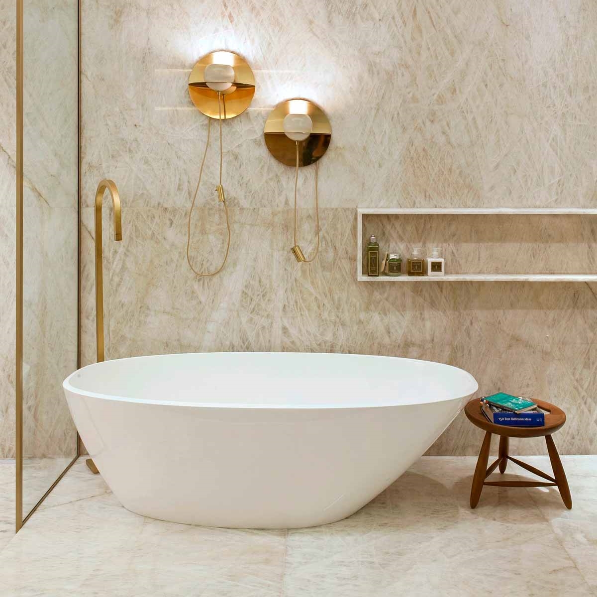 Lille badekar - Mozzano 165cm til det lille badeværelse