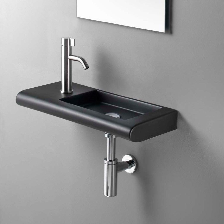 Curvet SX - håndvask med lille bordpade til venstre | Design4home.dk