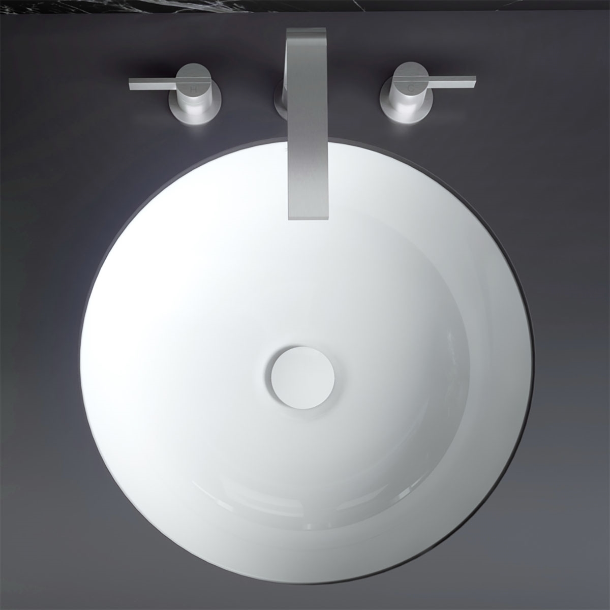 Håndvask til Underlimning Kali Round i Komposit